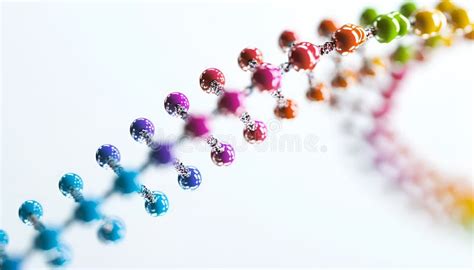 Colorful Model Of Dna Structure On White Background Stock Image Image