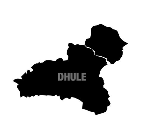 Dhule Dist Map In Black Color Dhule Is A District Of Maharashtra