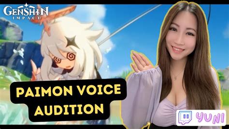 Paimon Voice Actor Audition Yuni Version Youtube