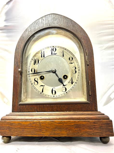 Antique Oak Junghans Lancet Striking Mantle Clock Etsy
