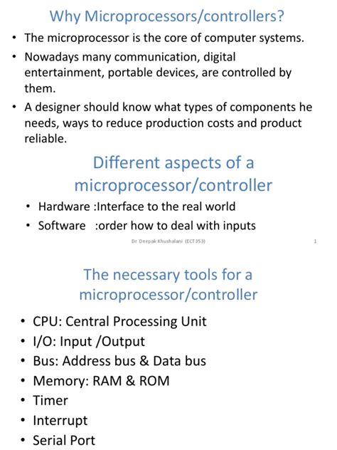 3 Introduction To Microcontrollers Pdf Microcontroller Microprocessor