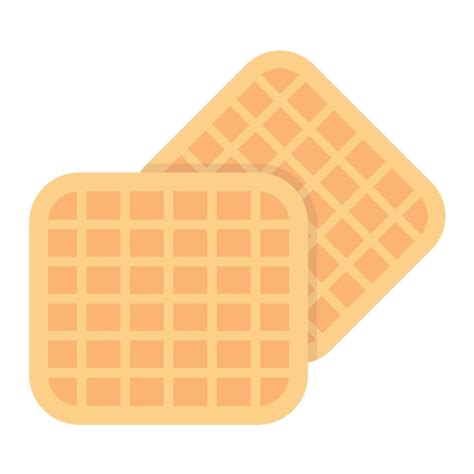Premium Vector Waffle Flat Illustration