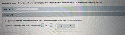 solved a sample of size n 51 is drawn from a population