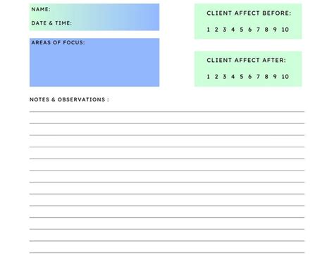 Therapy Progress Note Template Session Notes Digital Counseling
