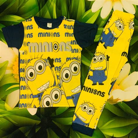 Baju Tidur Murah Minion Set A Shopee Malaysia
