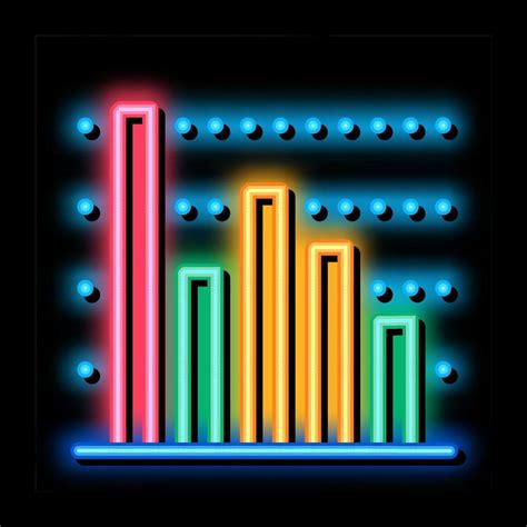 Statistician Infographic Neon Glow Icon Illustration 17790742 Vector