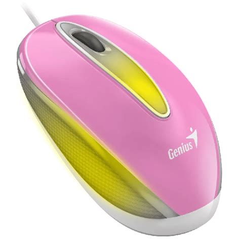 Mouse Genius Dx Mini Color Rosado Led Intermitente 3 Botones Dpi