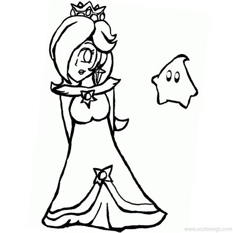 Princess Rosalina Coloring Pages From Mario Bros