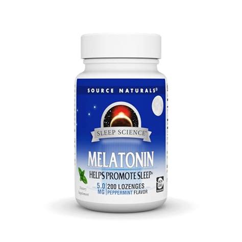 Source Naturals Melatonin 5 Mg 200 Peppermint Flavored Lozenges