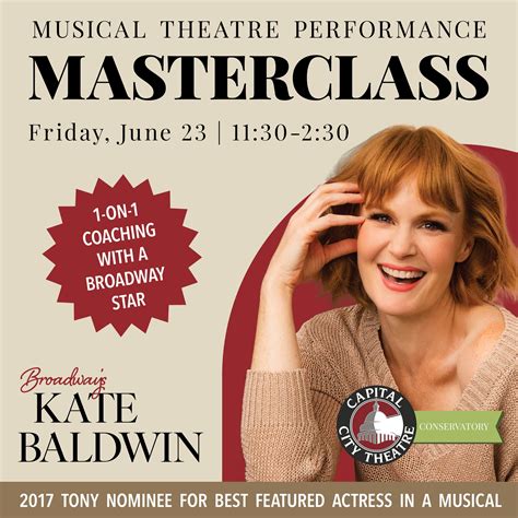 Capital City Theatre Kate Baldwin In Concert