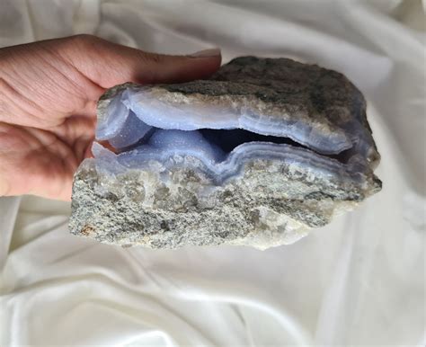 Natural Blue Lace Agate Geode Specimen 01 My Store