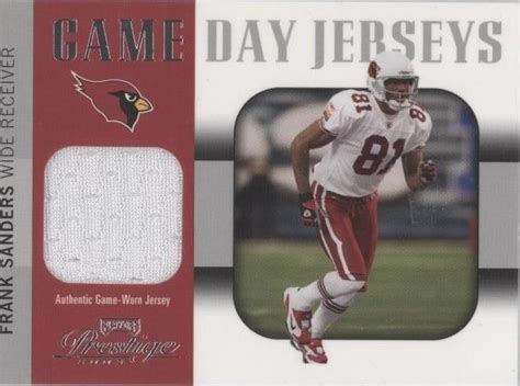 2003 Playoff Prestige Gameday Jerseys Frank Sanders Gdj 27 Mem For