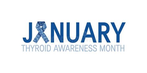 Thyroid Awareness Paisley Ribbon In Flat Style Stock Vector