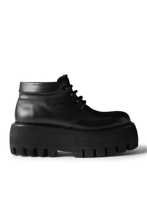 Alexander Mcqueen Leather Ankle Boots Black Alexander Mcqueen
