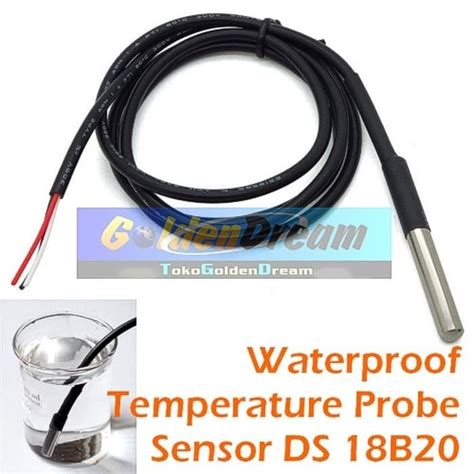 Jual Sensor Waterproof Temperature Probe Ds18b20 Stainless Steel