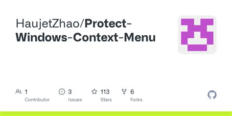 Github Haujetzhaoprotect Windows Context Menu