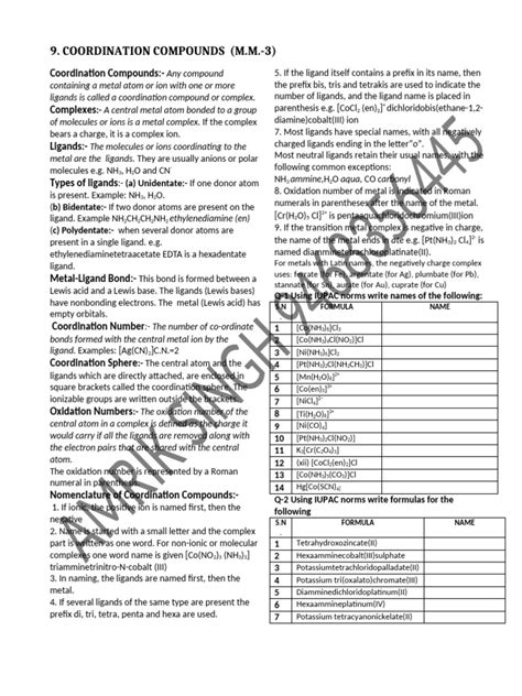 Coordination Compounds Pdf Coordination Complex Ligand Coordination Compounds Pdf Coordination Complex Ligand