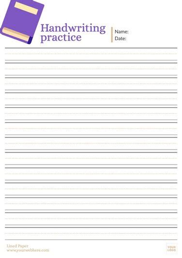 Elementary Lined Paper Printable