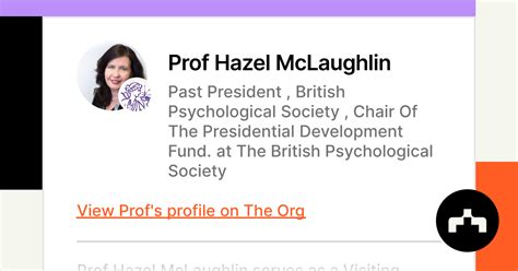 Prof Hazel Mclaughlin Past President British Psychological Society