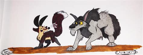 Fox And Wolf By Baskinartist On Deviantart