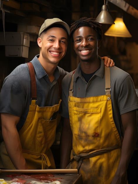 Premium Ai Image Two Men As Labor Worker
