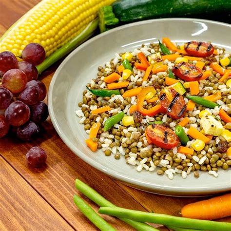 Lentejas Con Arroz Integral Y Verduritas Fitness Power Food