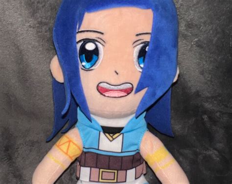 Itsfunneh Its Funneh The Krew Plush Anime Doll Blue Hair Rare Plushie