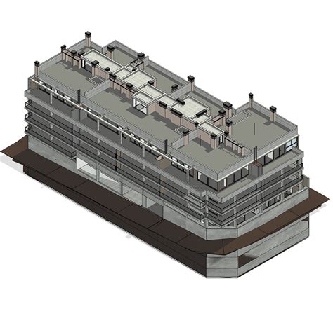3d Model Axonometric Building Behance