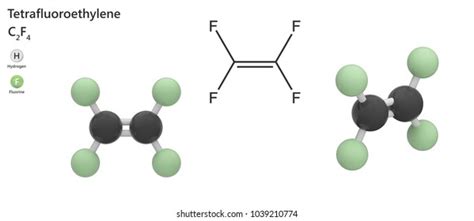 Molecular Structure Tetrafluoroethylene C2f4 3d Illustration Stock Illustration 1086462308