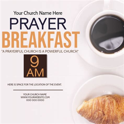 Church Prayer Breakfast Event Template Postermywall