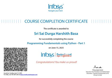 Happy To Share That Ive Successfully Completed The Python Fundamentals