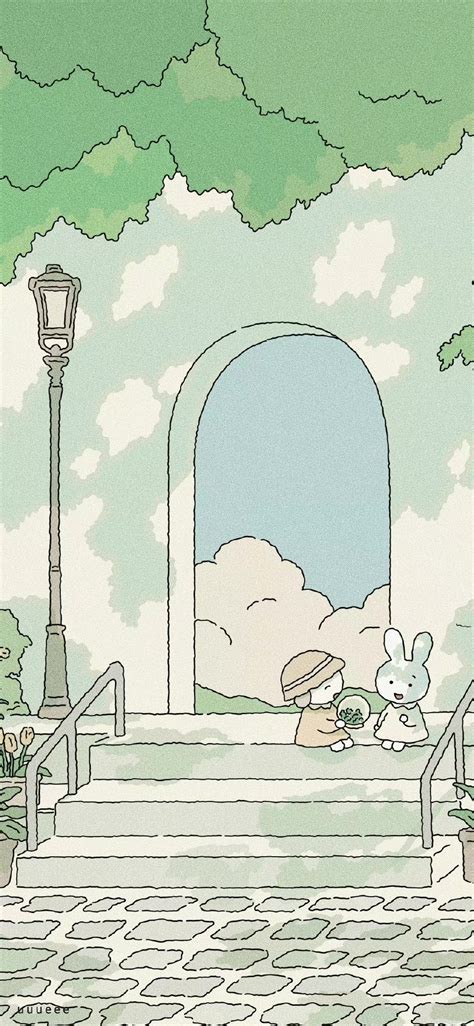 治愈系可爱插画壁纸 高清图片，堆糖，美图壁纸兴趣社区