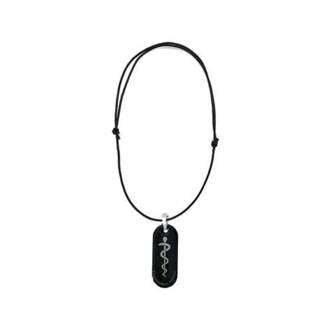 Black Smart Nfc Emergency Medical Information Necklace With Passive