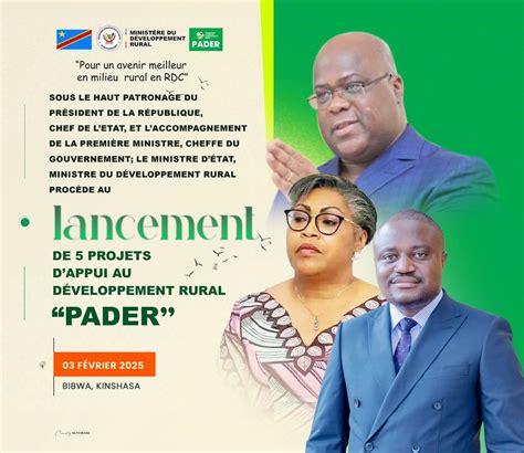 Rdcmindev Rural Lancement Des 5 Projets Du Pader Pour Un Avenir