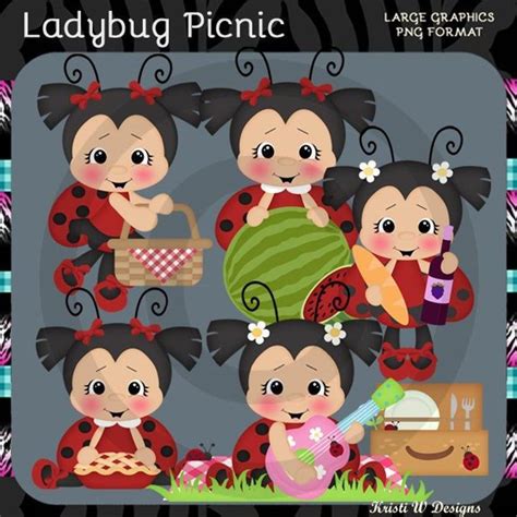 Ladybug Picnic Summer Lady Bugs Instant Png Download Etsy Ladybug