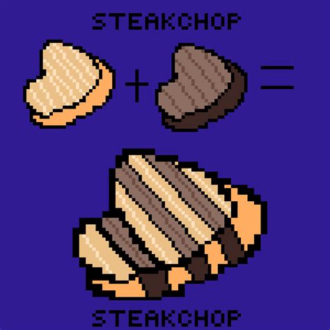Minecraft Steak Pixel Art