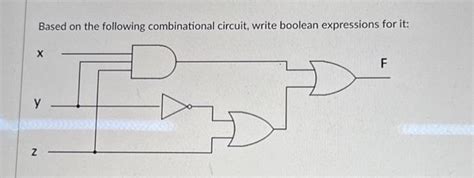Solved Based On The Following Combinational Circuit Write