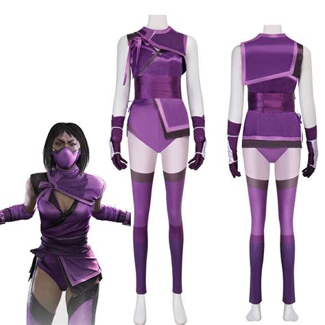 Mortal Kombat Mileena Costume Purple Bodysuit Mileena Cosplay