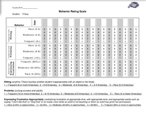 Rating Scales Assessment Of Behavior