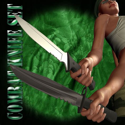 Combat Knife Set 3d Models Richabri