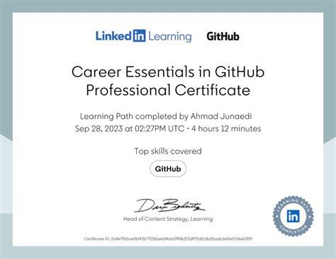 I Completed The Career Essentials In Github Professional Certificate