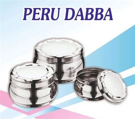 Round Silver Ss Fancy Dabba For Home And Hotel Thickness 26g At Best Price In Mumbai