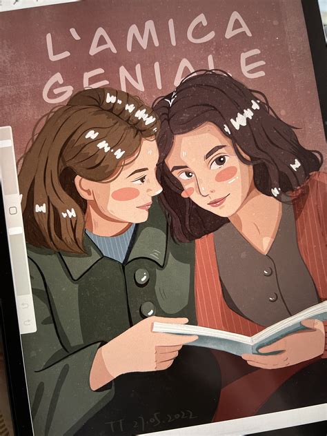 人物插画｜影视剧插画｜我的天才女友｜附线稿丹水木同 站酷zcool