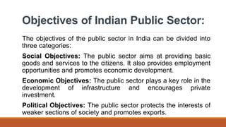 Contributions Of Public Sectors In Indian Economypptx