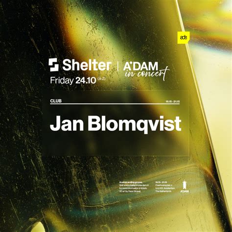 Adam In Concert Jan Blomqvist 2410 Shelter Amsterdam
