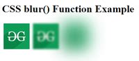 CSS Blur Function GeeksforGeeks