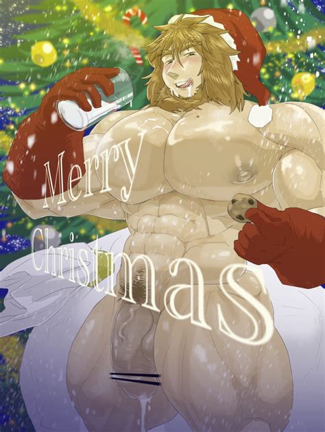 Rule 34 Abs Bara Biceps Christmas Christmas Outfit Gay Huge Cock Huge
