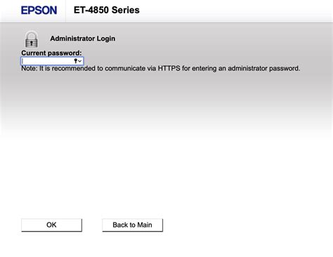 What Is The Default Login To The Et 4850 Printer Admin Page R Epson