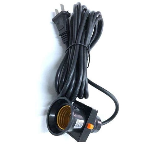 Moveable 5 Meter Black Long Wire Cord Lamp Holder Socket Cable Bulb Connector Extension With
