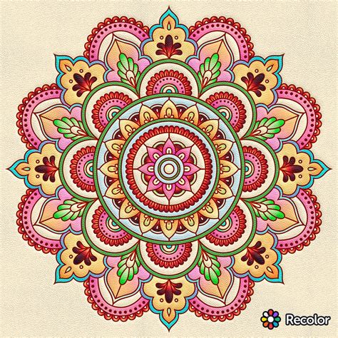 Colorful Flower Mandala Art Tutorial